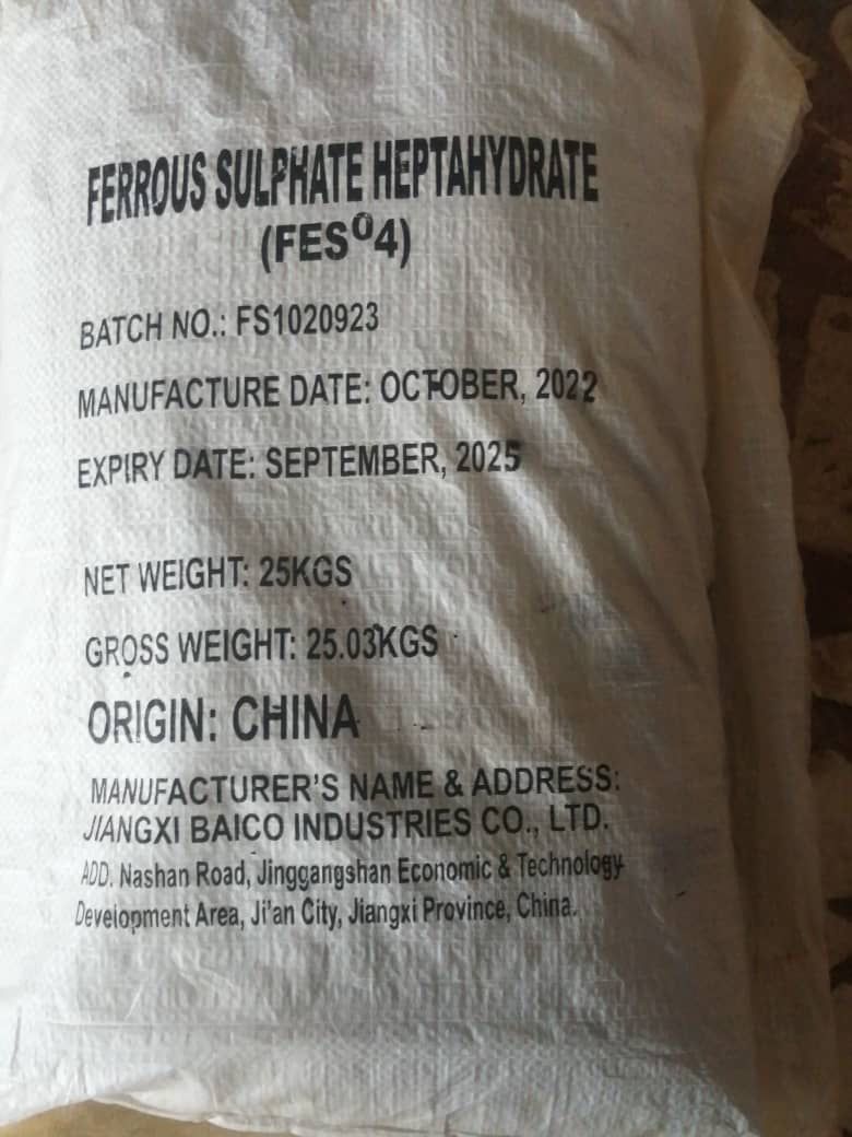 FERROUS SULPHATE HEPTAHYDRATE