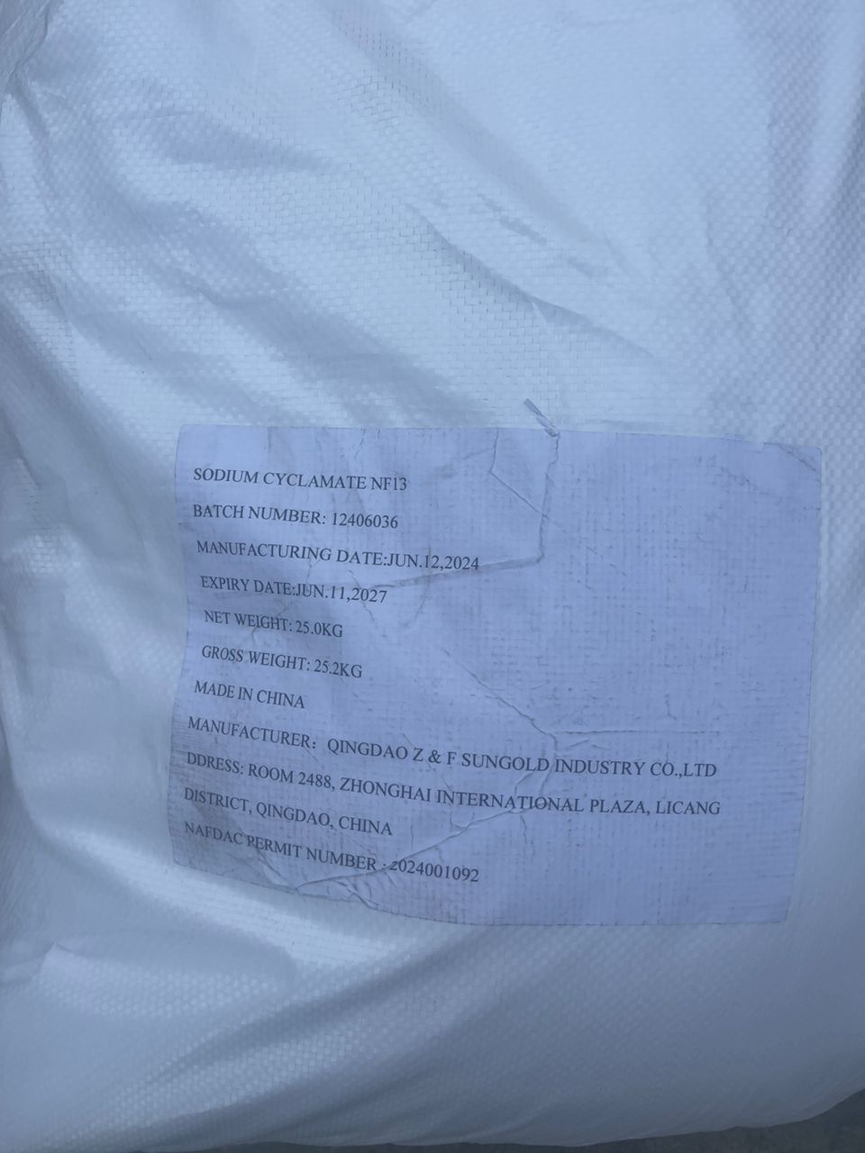 SODIUM CYCLAMATE NF13